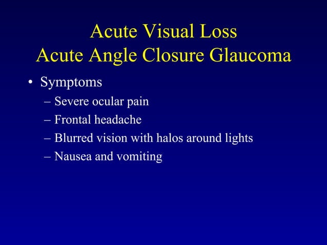 Acute visual loss | PDF