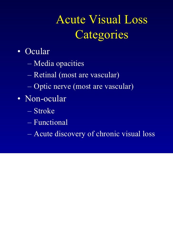 Acute visual loss
