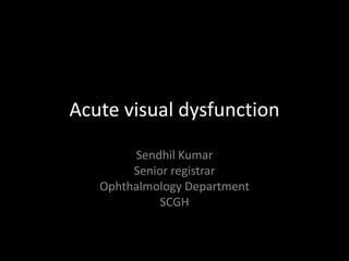 Acute visual loss | PPTX