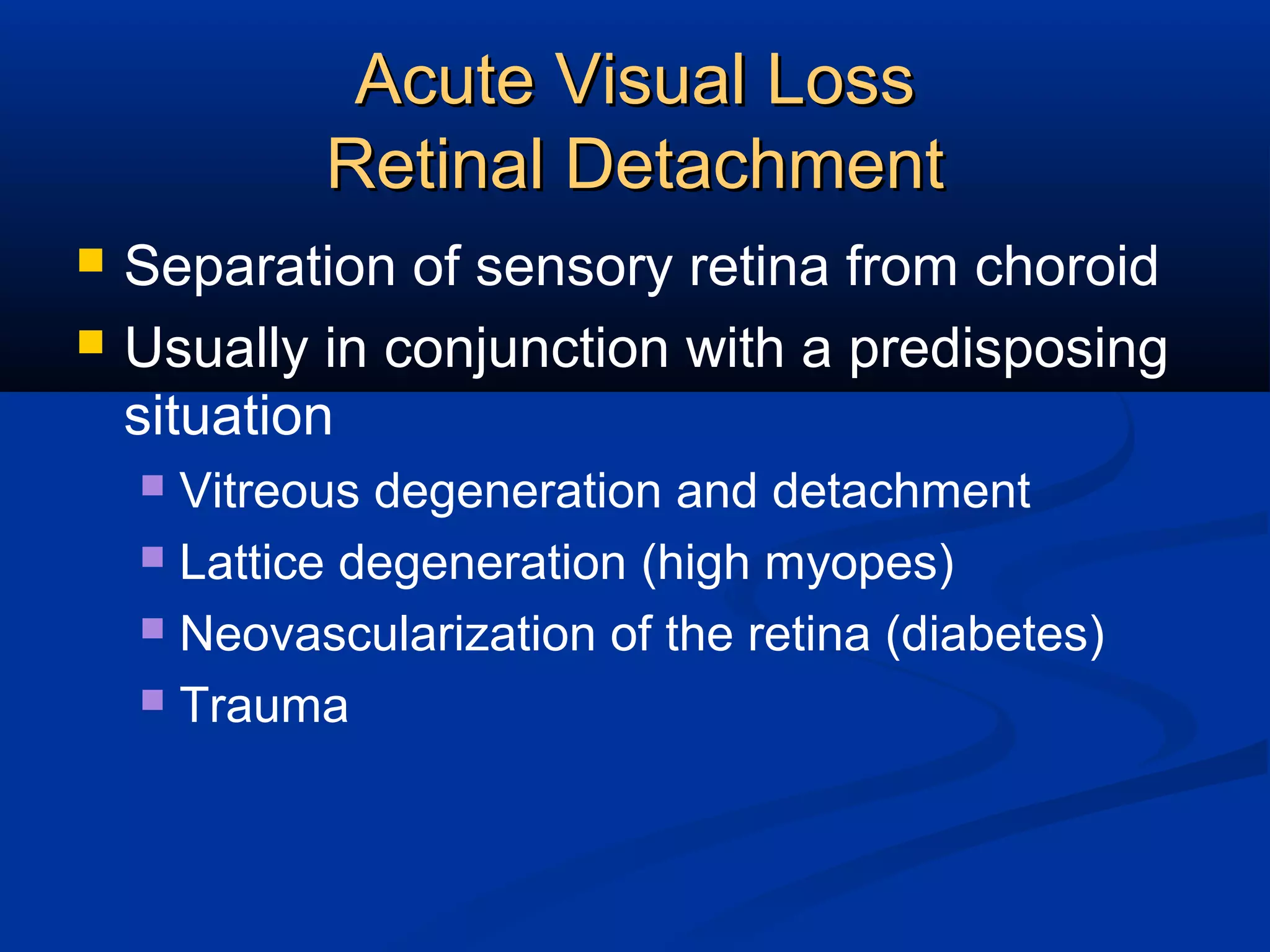 Acute visual loss | PPT