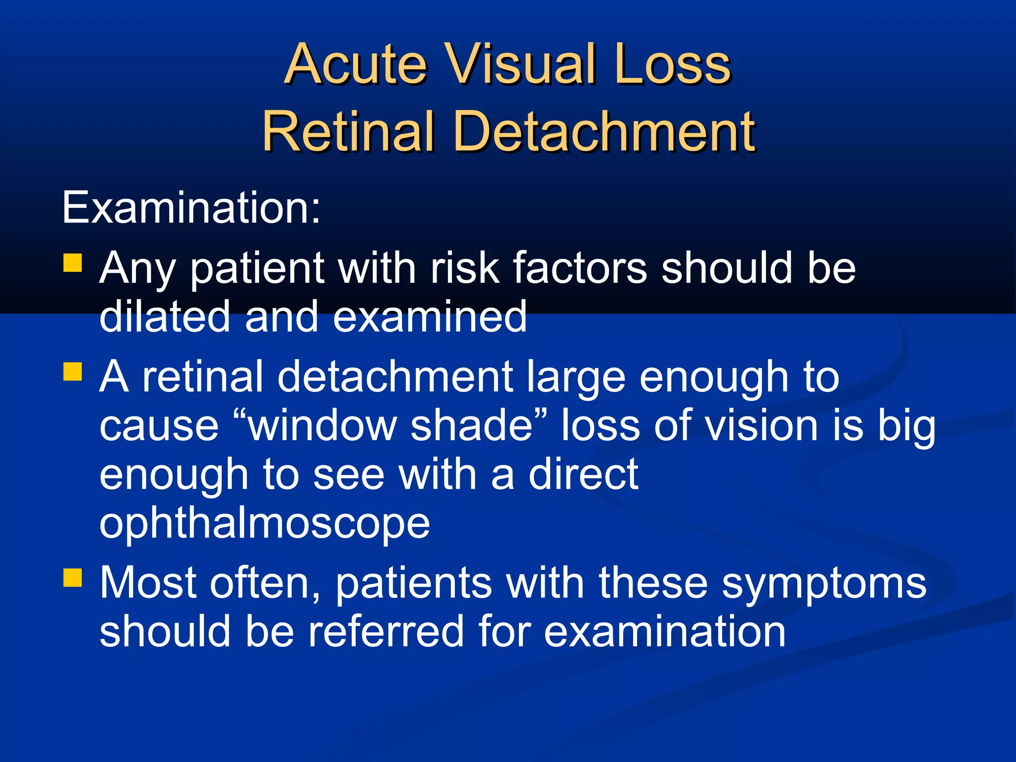 Acute visual loss | PPT