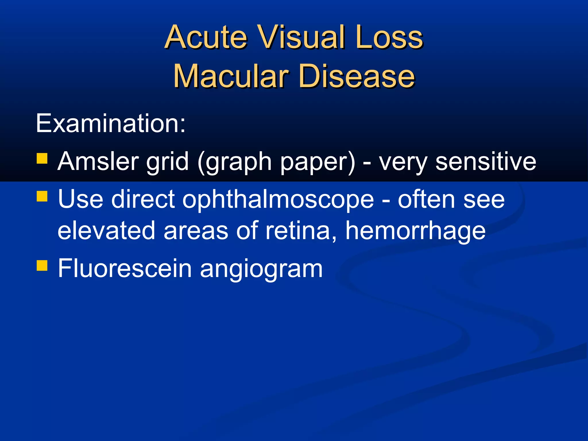 Acute visual loss | PPT