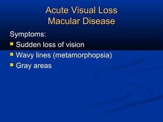 Acute visual loss | PPT