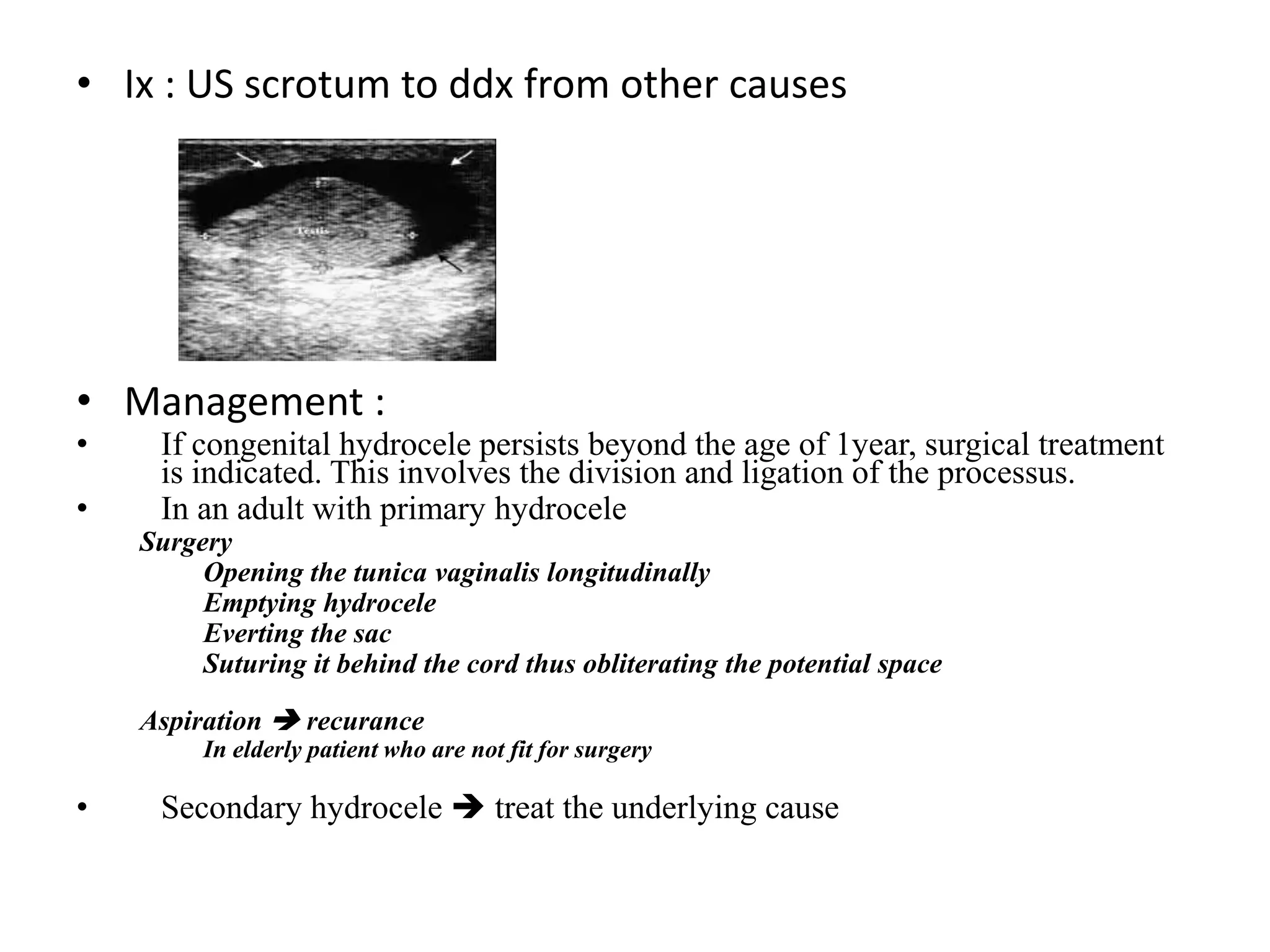 Acute vs chronic scrotal swelling | PPTX