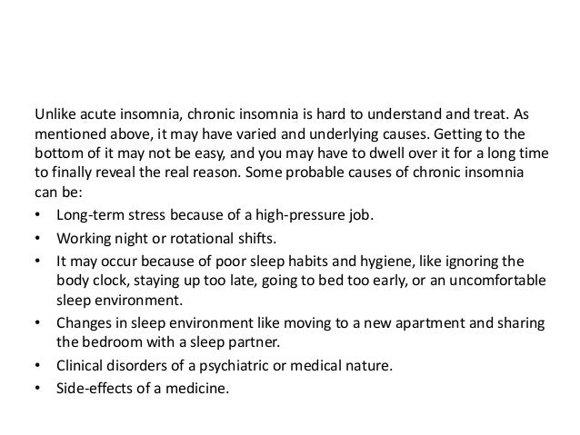 Acute vs chronic insomnia Definition, symptom, and causes.pptx