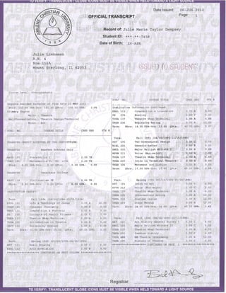 Acu transcript | PDF