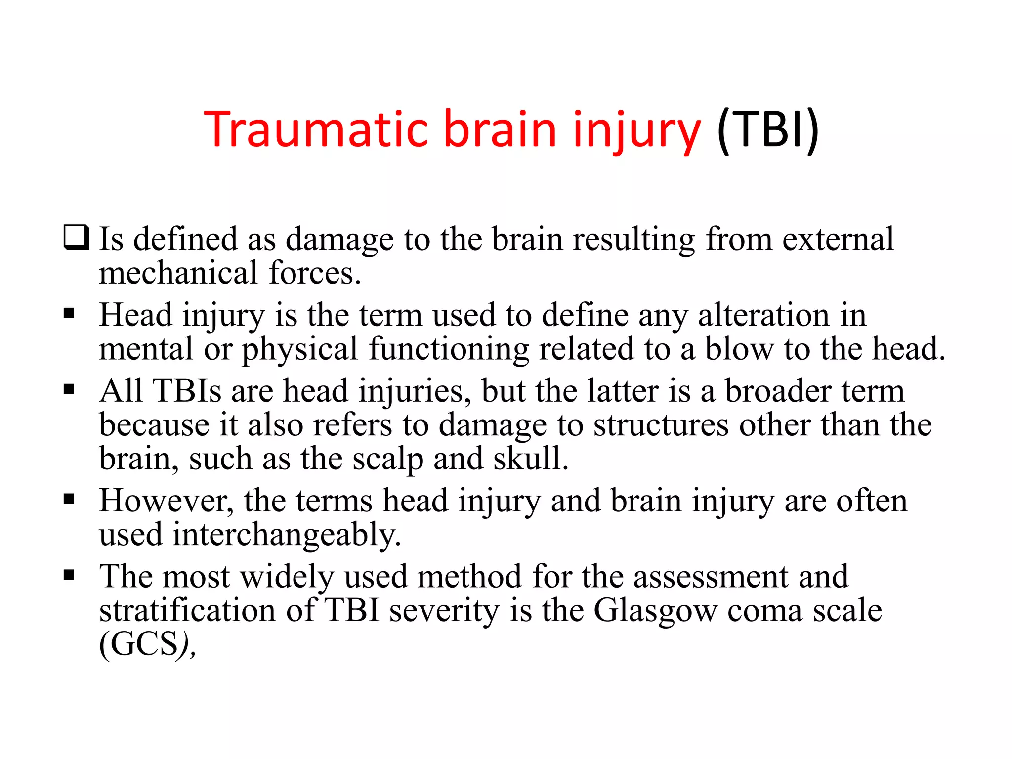 Acut traumatic brain injury | PPTX