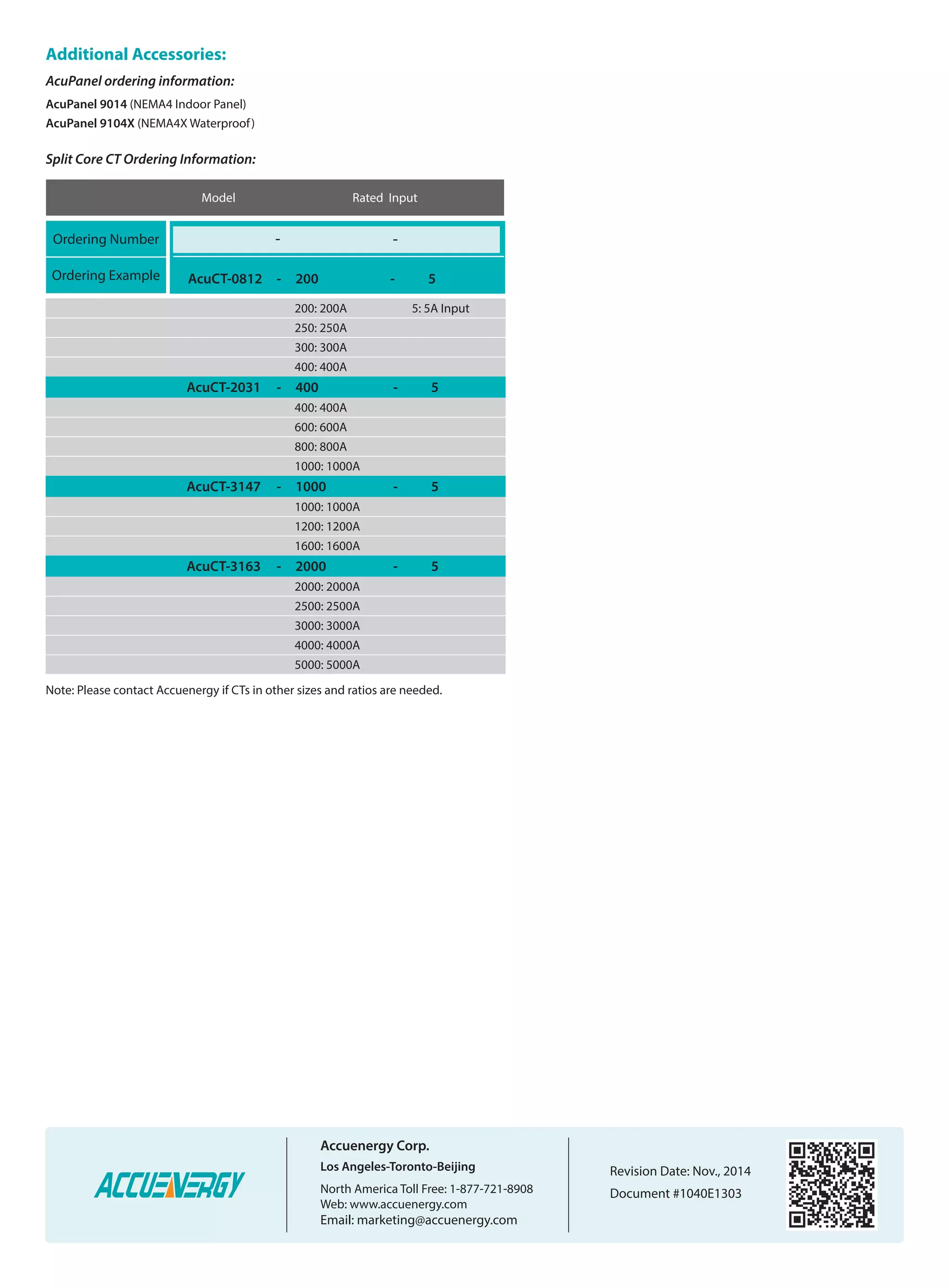 Acuvim ii-series-brochure-1040 e1303 | PDF