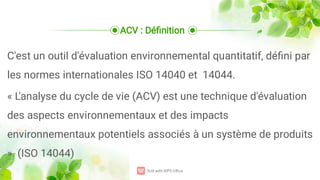 Analyse de cycle de vie : définition, application, étapes et limites | PDF