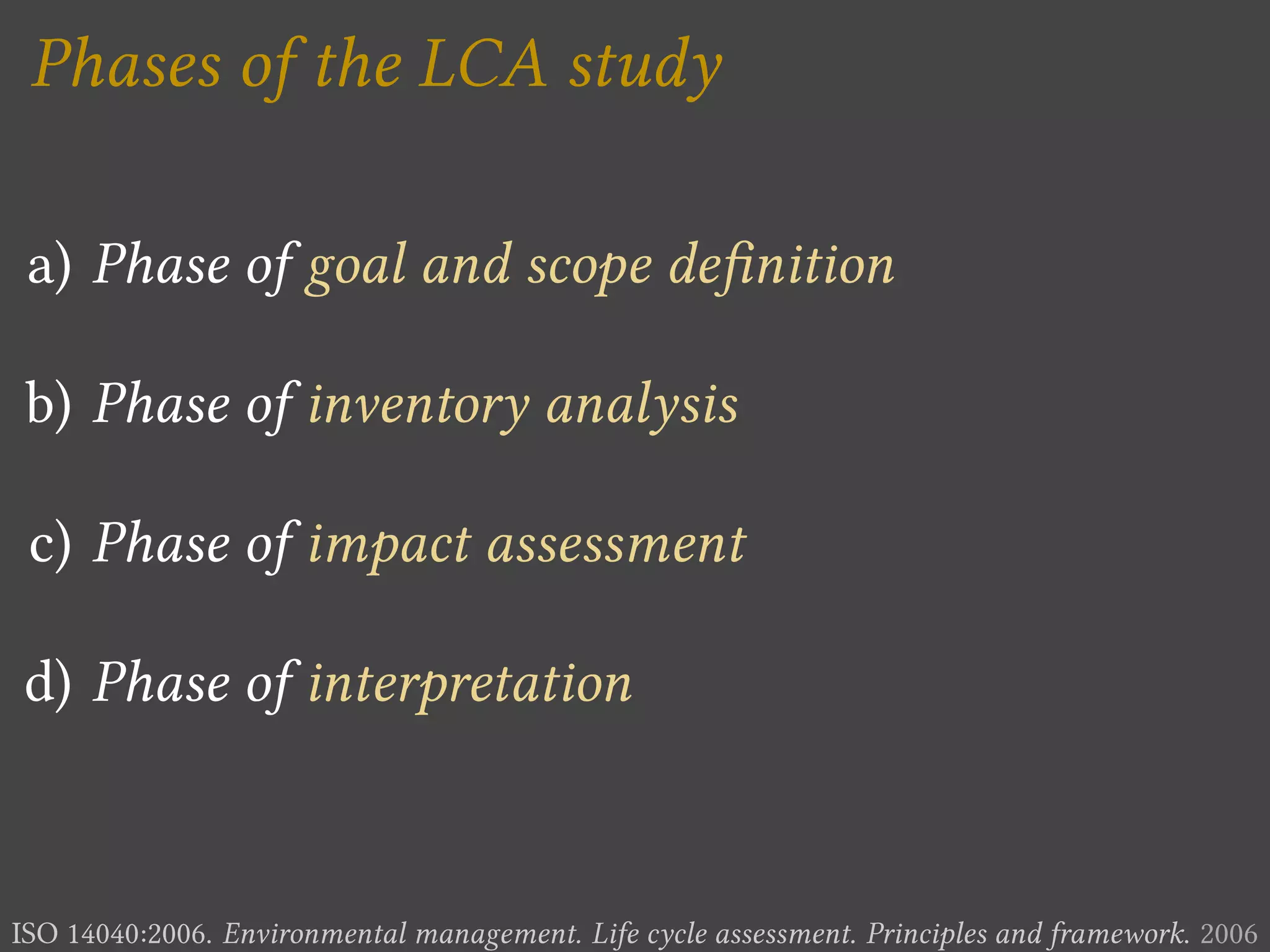 Life Cycle Assessment (LCA) | PDF