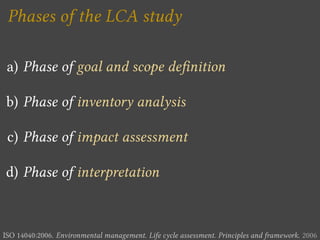 Life Cycle Assessment (LCA) | PDF