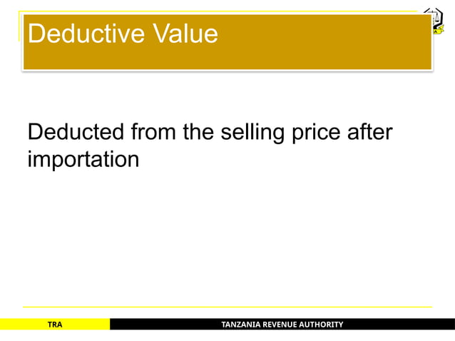 ACV - PGDT - IV - Method 2. Goods Valuation Methods | PPT