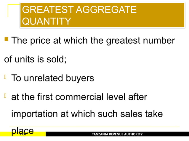 ACV - PGDT - IV - Method 2. Goods Valuation Methods | PPT