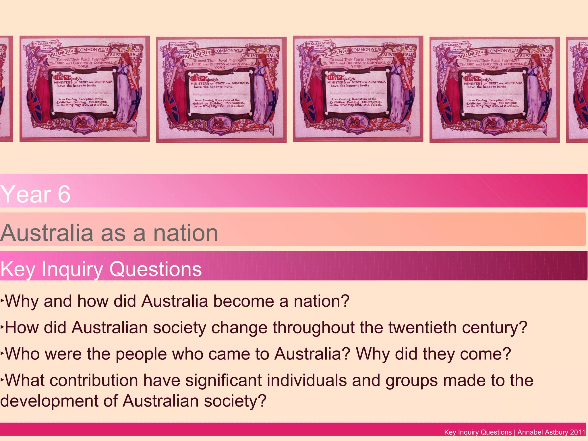 Australian Curriculum (History F-10) Summary | PPT