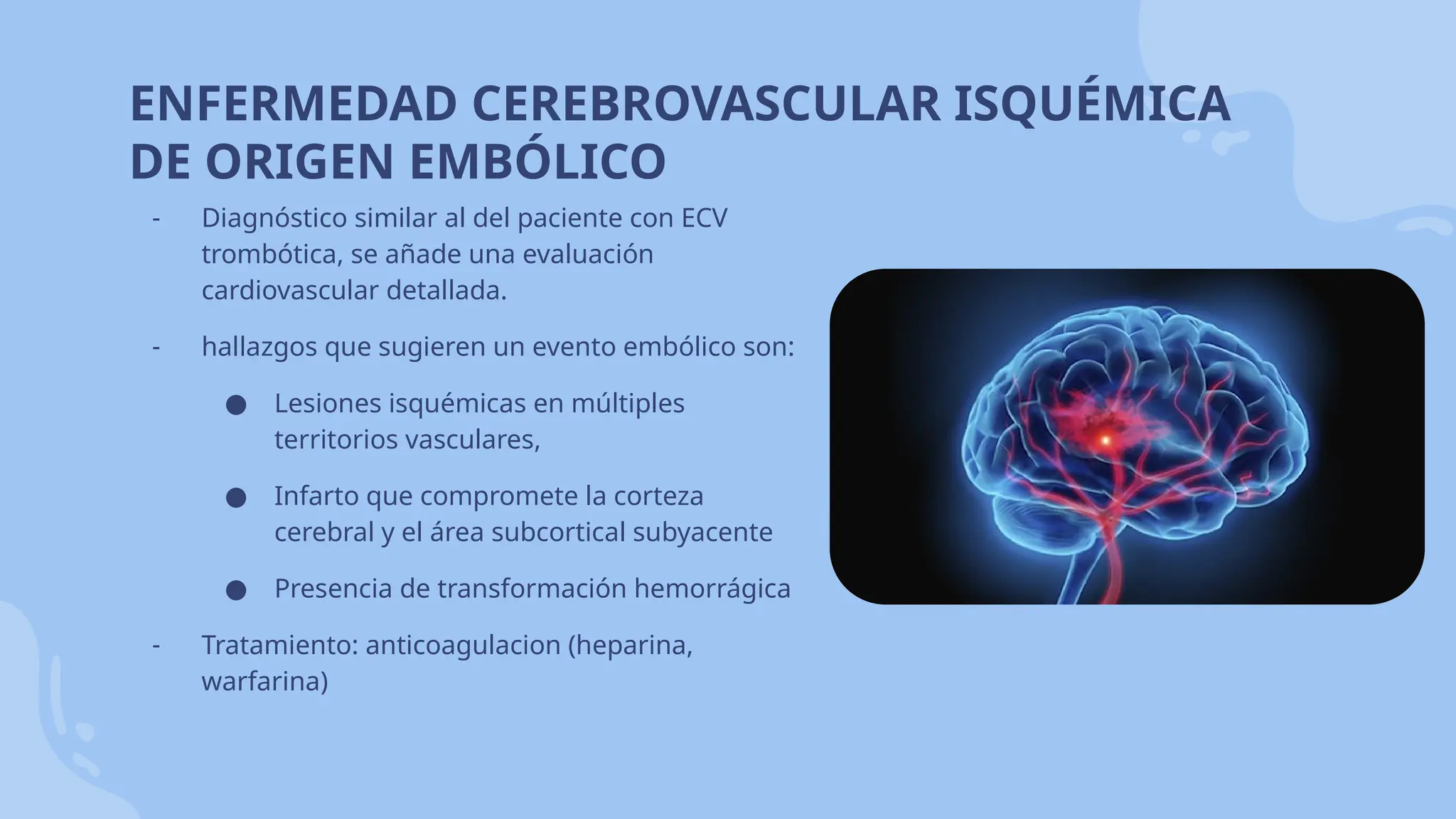 accidente cerebrovascular isquemico - presentacion | PPTX