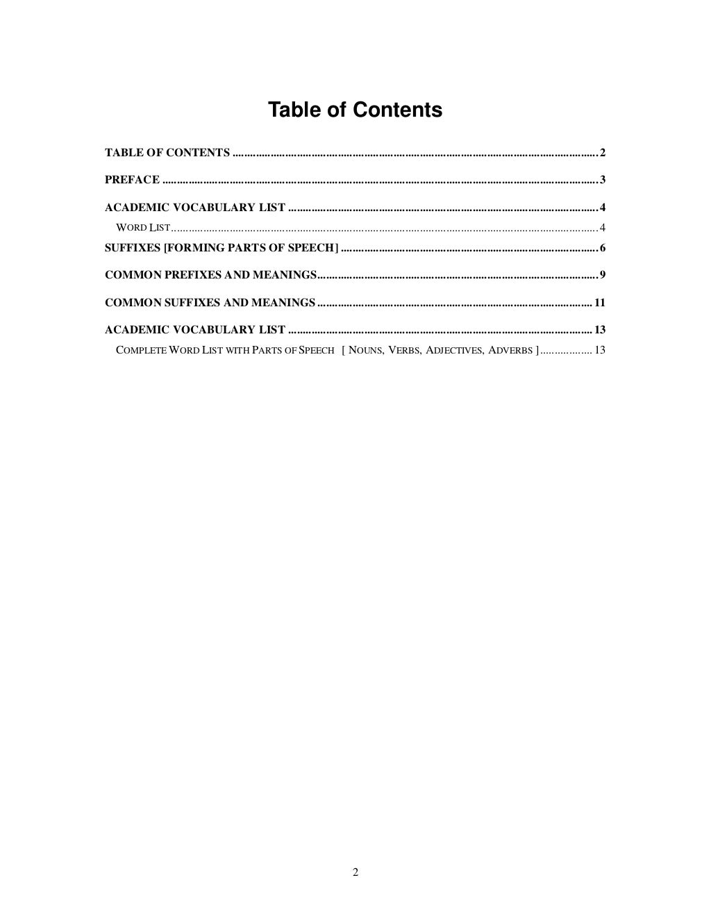 Academic Vocabulary List 1