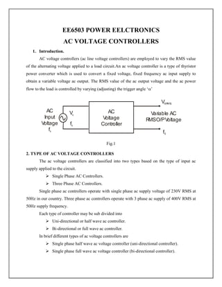 ac voltage controllers.pdf, Power systems | PDF