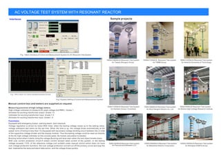 AC voltage test system with resonant reactor | PDF | Physics | Science