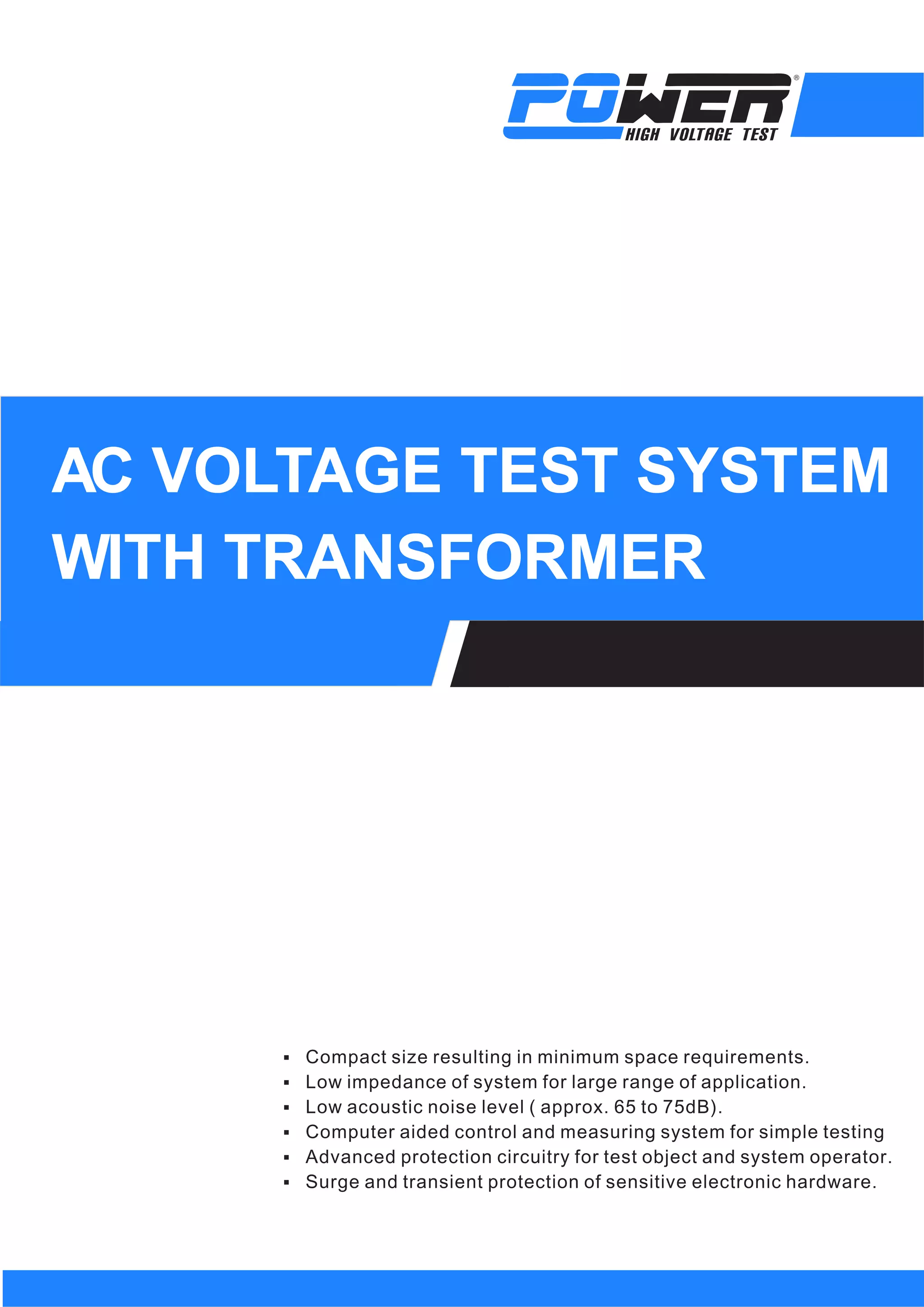 AC voltage test system with transformer | PDF | Physics | Science