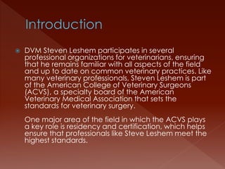 ACVS Certification and Residency | PPT
