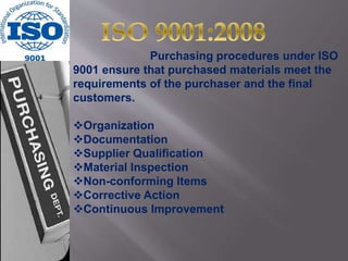 ISO PURCHASING PROCEDURE , SALES RECORD, VALUATION OF INVENTORY | PPTX