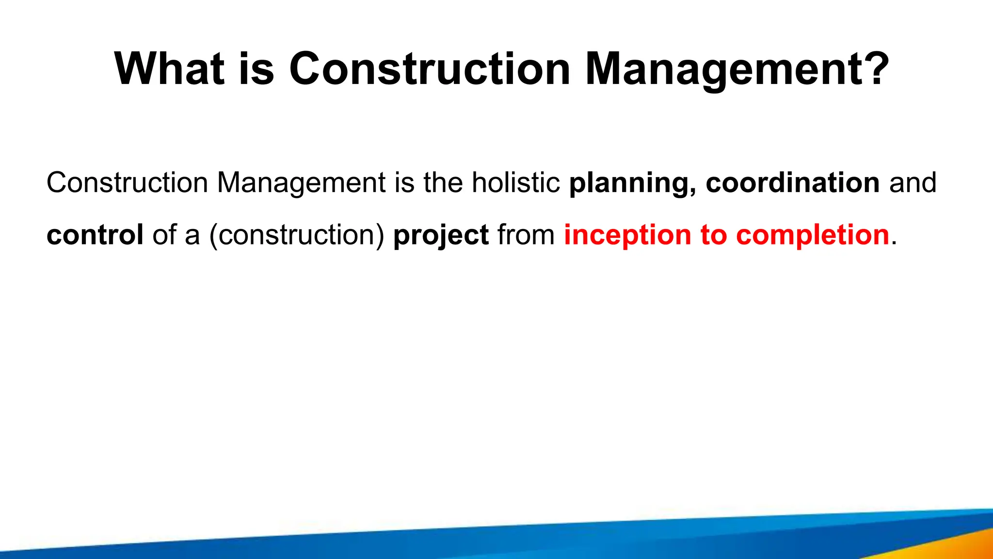 The Roles in a Project for Construction Management | PPTX
