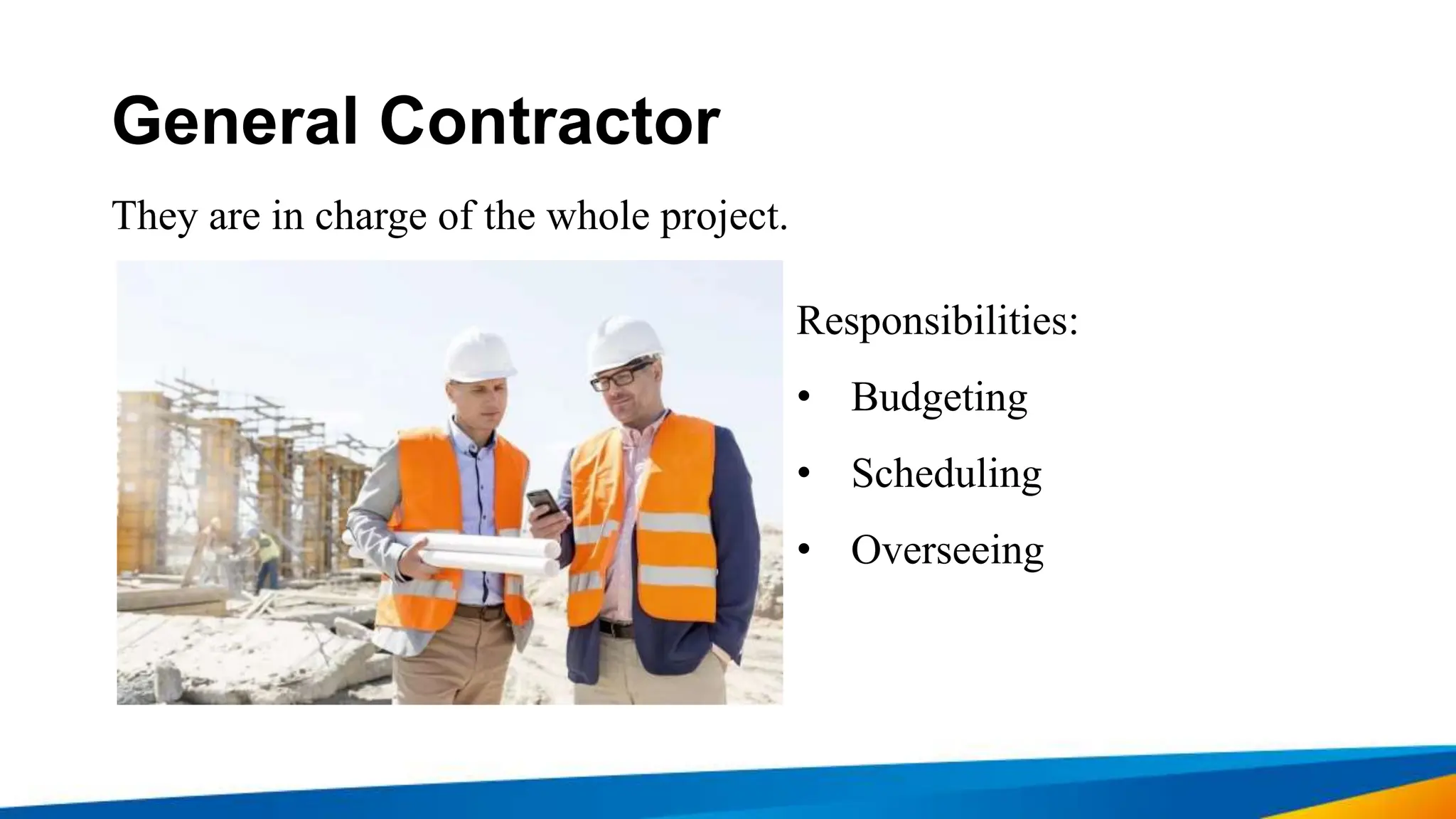 The Roles in a Project for Construction Management | PPTX