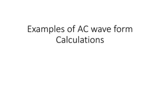 Ac wave forms theroy | PPT