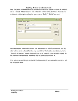 Audit Commander Worksheet Analyzer | PDF