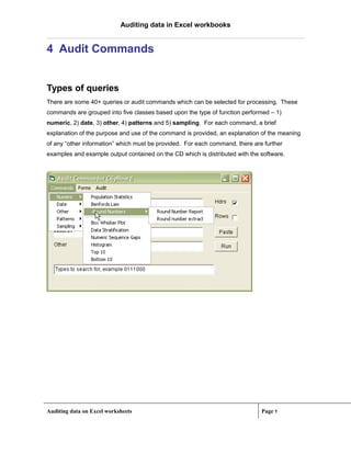 Audit Commander Worksheet Analyzer | PDF