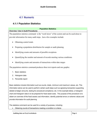 Audit Commander Worksheet Analyzer | PDF