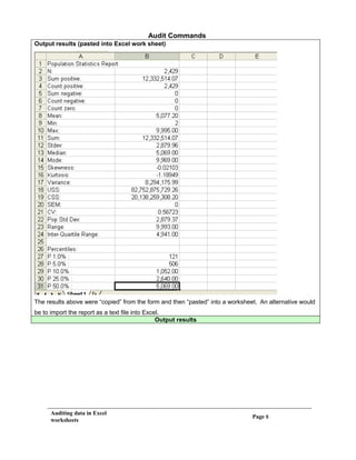 Audit Commander Worksheet Analyzer | PDF