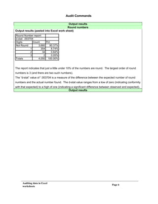 Audit Commander Worksheet Analyzer | PDF