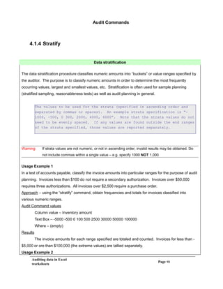 Audit Commander Worksheet Analyzer | PDF