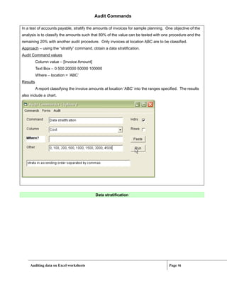 Audit Commander Worksheet Analyzer | PDF