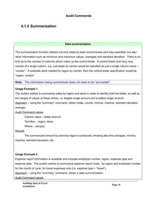 Audit Commander Worksheet Analyzer | PDF