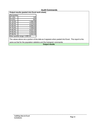 Audit Commander Worksheet Analyzer | PDF