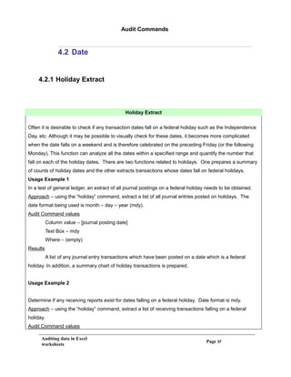 Audit Commander Worksheet Analyzer | PDF