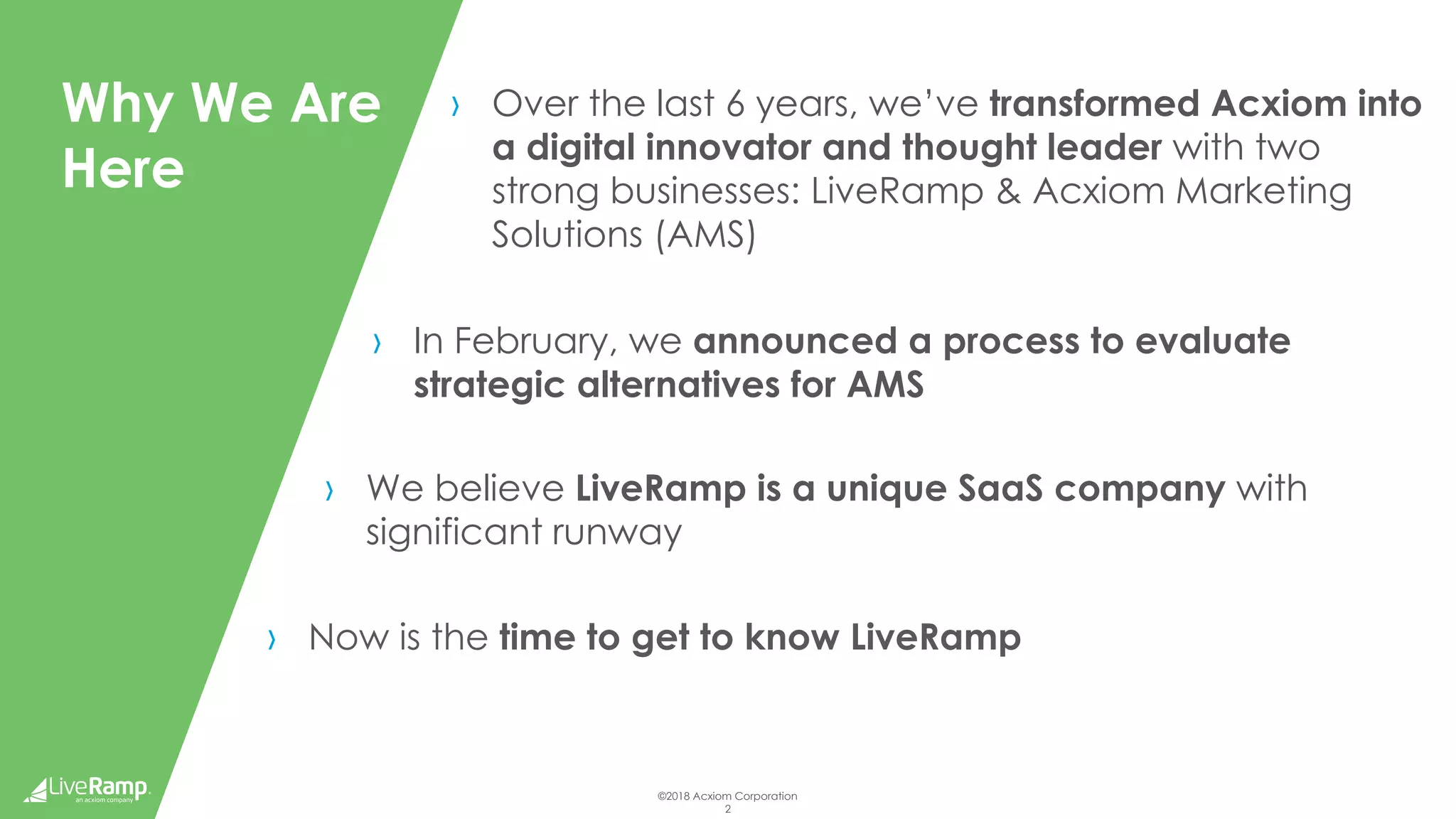 Acxiom live ramp-investor roadshow deck_june_2018 | PPT | Free Download