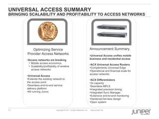 Introducing ACX Series and the Universal Access Solution | PPT