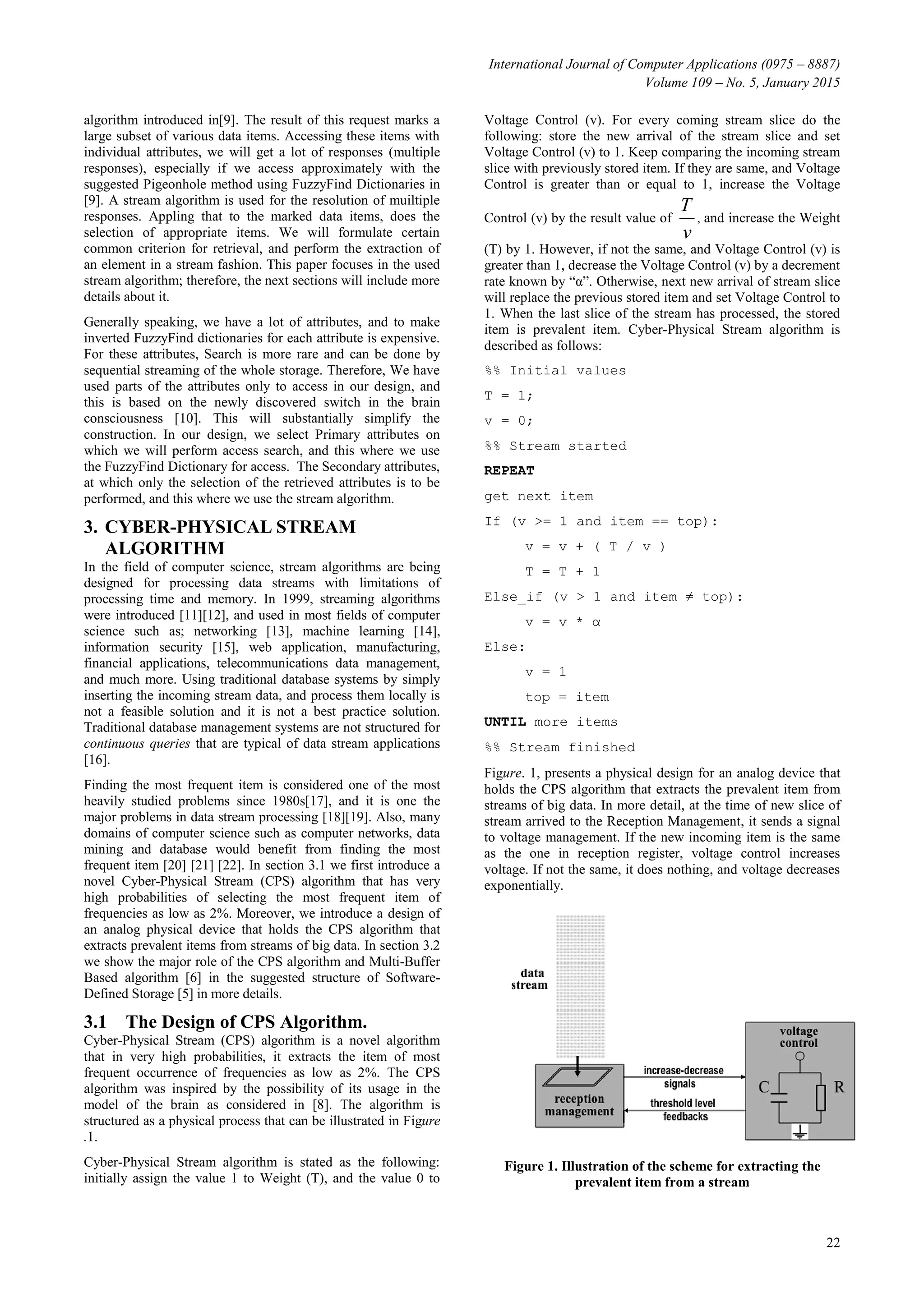 A cyber physical stream algorithm for intelligent software defined storage | PDF