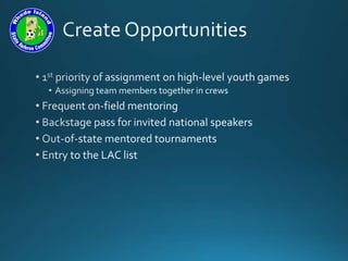 A Cyclical approach to referee identification