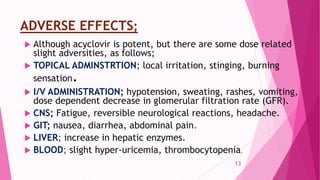 Acyclovir | PPTX | Infectious Diseases | Diseases and Conditions