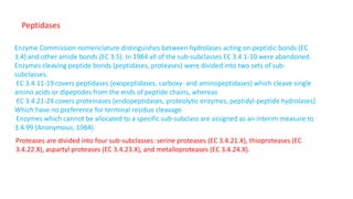 Acylases and peptidases | PPT