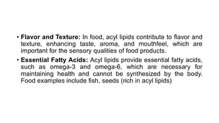 Modification of Acyl Lipids in Food Science | PDF