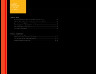 Angel Catheter Clinical Evidence Packet | PDF | Blood Disorders ...