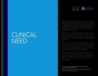 Angel Catheter Clinical Evidence Packet | PDF | Blood Disorders ...