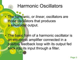 Harmonic Oscillators | PPTX