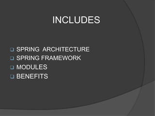 Spring Architecture | Advanced Java | PPTX