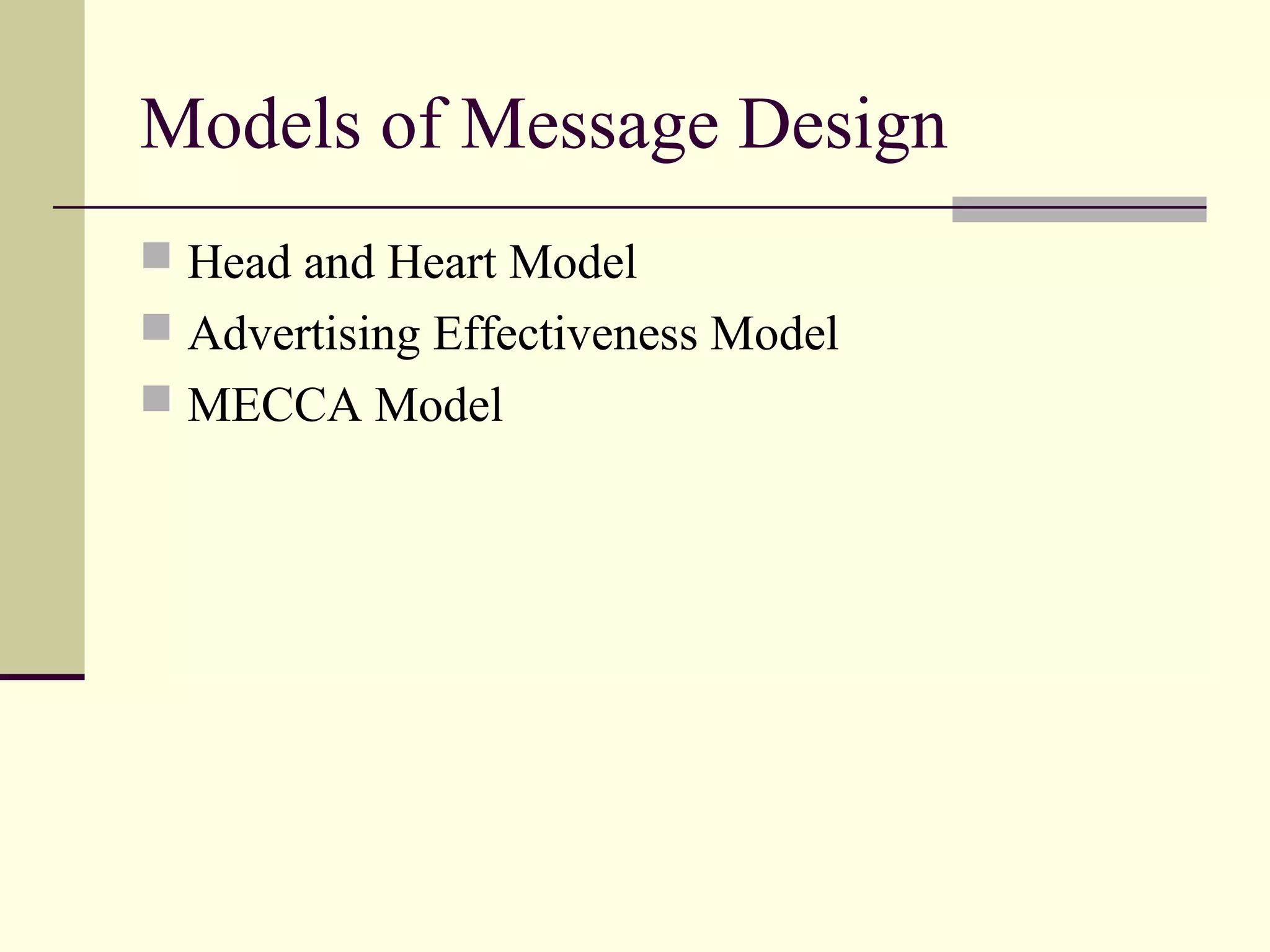 Advertising message design | PPT